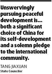 China is committed to peaceful development - Chinadaily.com.cn