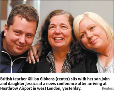 UK teacher back from Sudan - Chinadaily.com.cn