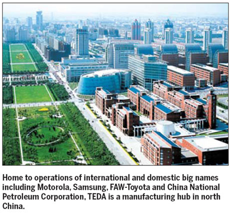 Financial services spur TEDA's growth