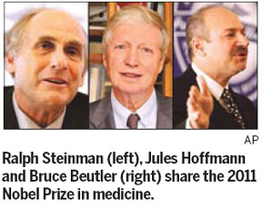 Immune system discoveries win 2011 medicine Nobel - Chinadaily.com.cn