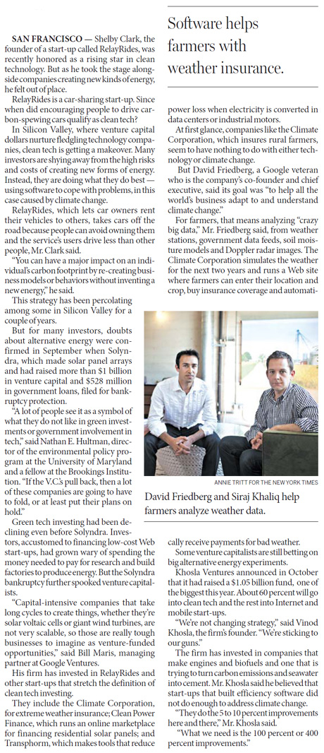 Clean tech investors prefer problem solvers|Sunday Travel|chinadaily.com.cn