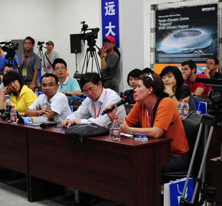 Olympic media group visit Yuanda Group